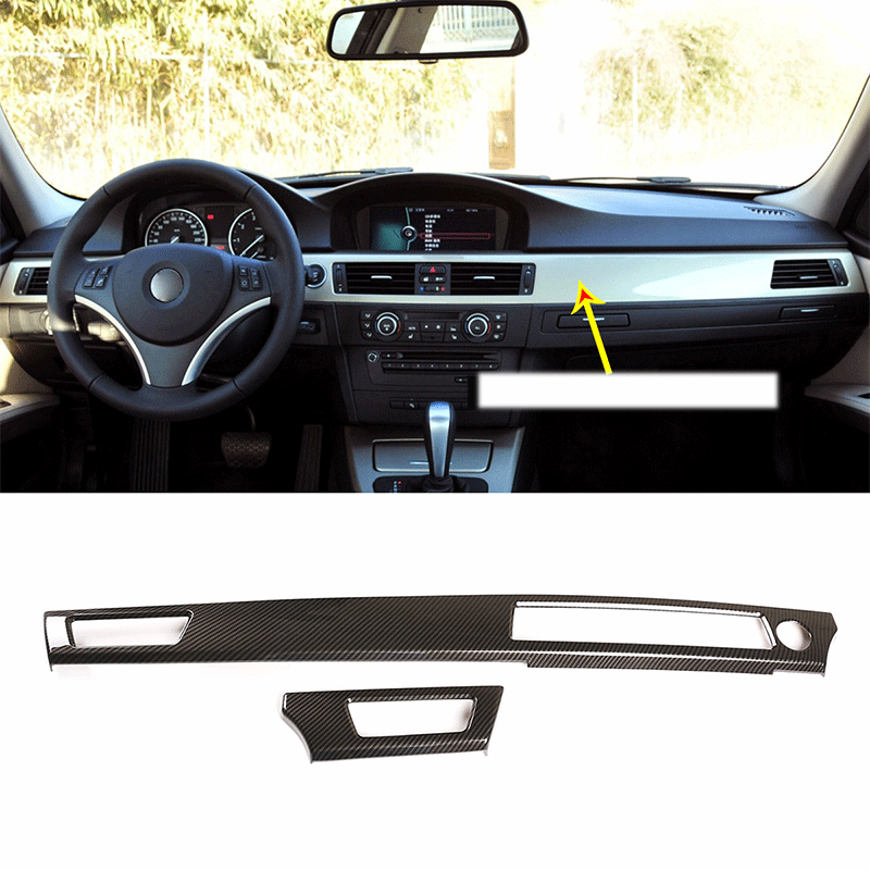 2PCS Carbon Fiber ABS Interior Dashboard Panel Trim For BMW 3 Series ...