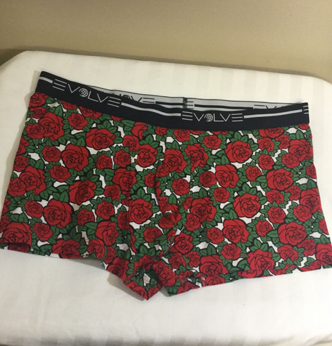 Evolve Men's Red Rose Boxer Briefs Underwear Cotton Sz XL Hard to find ...