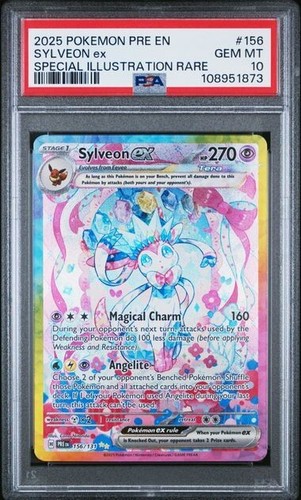 Pokemon 2025 Sylveon ex 156/131 SIR Prismatic Evolutions GEM MINT PSA ...