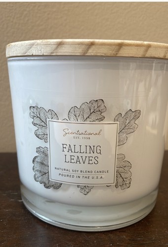 Scentsational Falling Leaves Candle Large 26 Oz Fall Fragrance Soy Wax ...