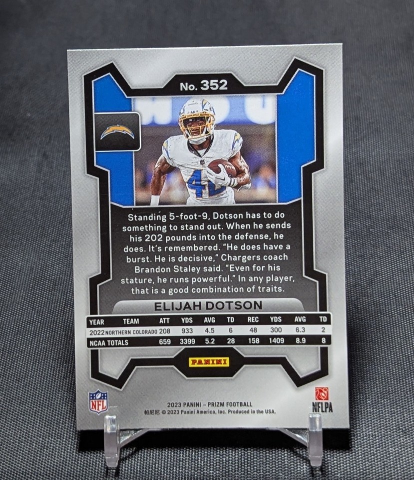 Elijah Dotson Rookie RC 2023 Prizm Football Card #352 Los Angeles ...