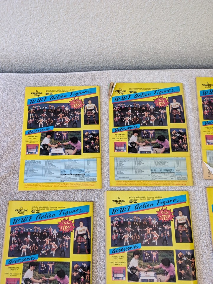 Lot Of 6 Vintage WWF Magazines Pro Wrestling Illustrated 1980s/90s | eBay