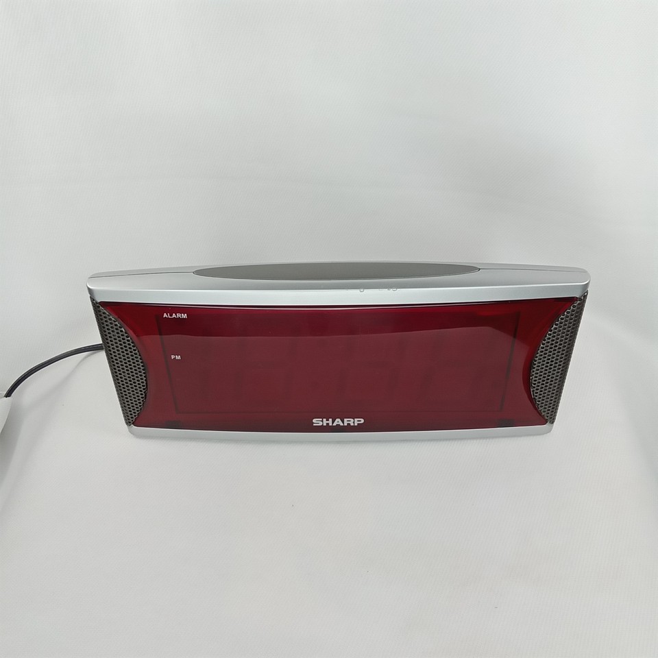 Sharp SPC033 Red LED Digital Alarm Clock Vintage Tech | eBay