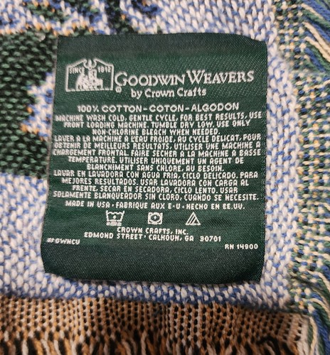 Goodwin Weavers Tapestry Throw Blanket Holiday Poinsettia Pine Cones ...