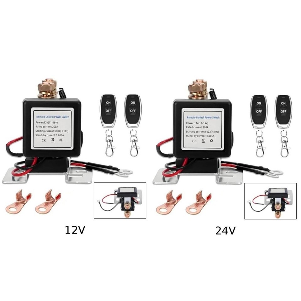 Wireless Battery Relay 30m Remote Range Anti-Drain Protection Cold ...