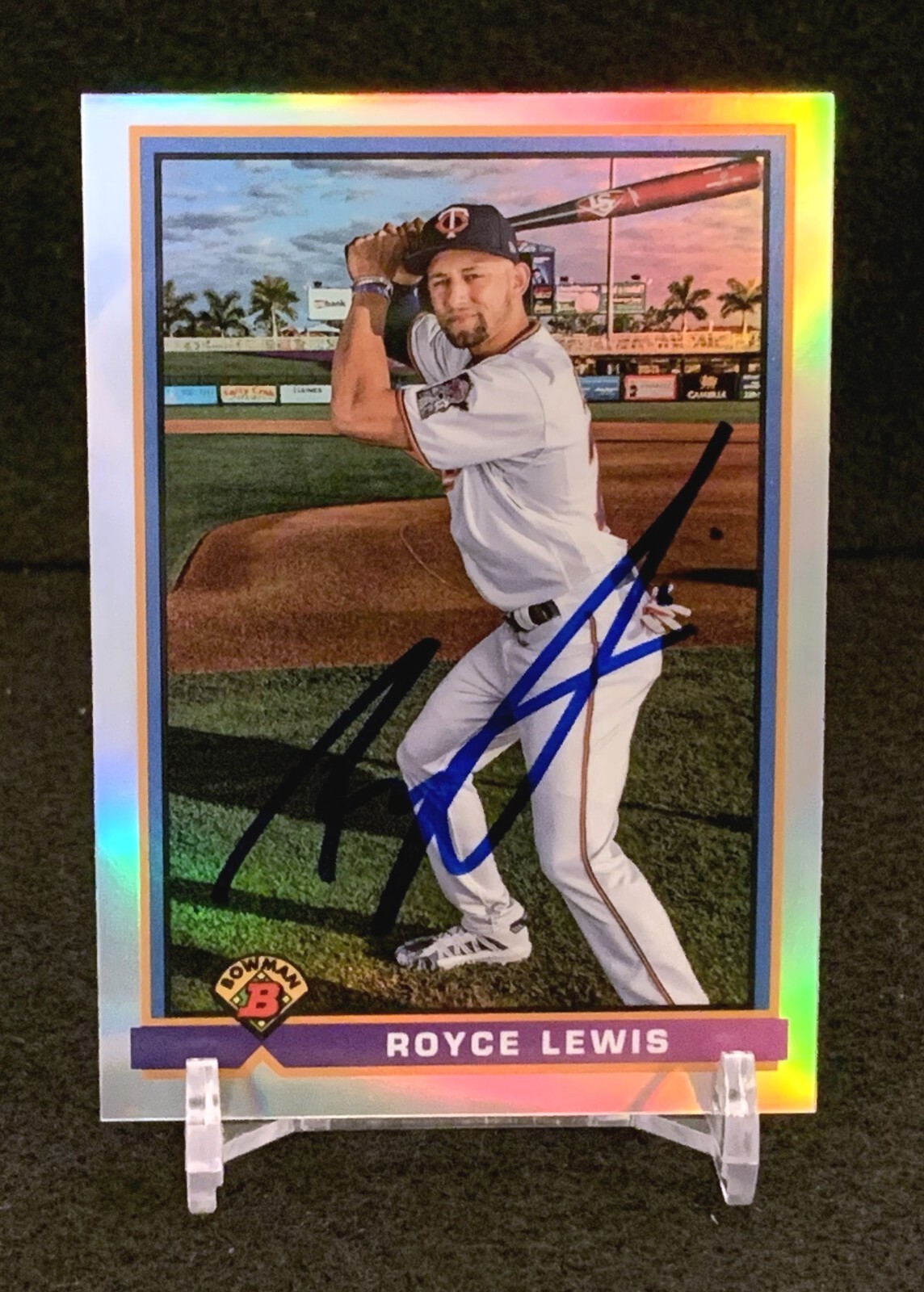 ROYCE LEWIS Signed/Autographed 2021 Bownan 1991 Bowman Retro Refractor ...
