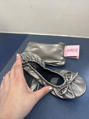 Sidekicks Foldable Ladies Ballerina Flats & Matching Travel Clutch (M ...