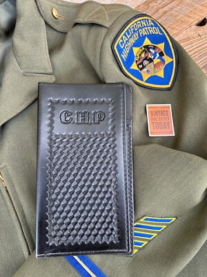 Vintage Tex Shoemaker 1970- 1980 CHP Black Basket Leather Citation Book ...