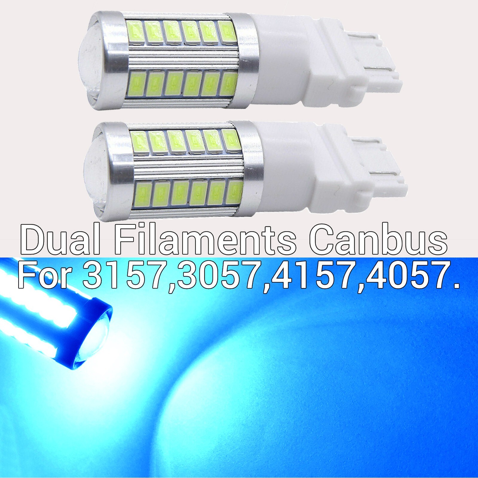 Rear Signal T25 3155 3157 3457 4157 33SMD LED Ice Blue bulb M1 Fits ...