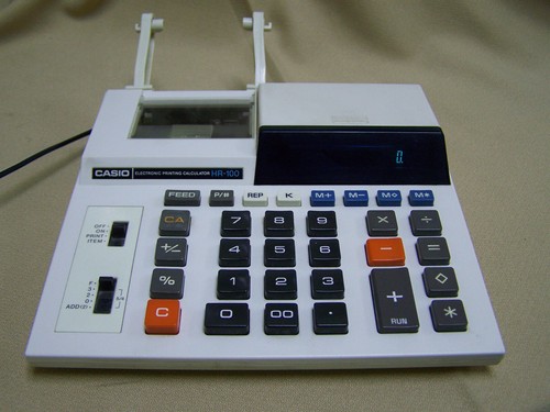 CASIO ELECTRONIC PRINTING CALCULATOR HR-100 adding machine | eBay