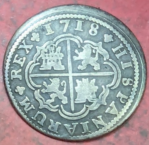 1718 Spanish Colonial Two Reales Silver VF Coin | eBay