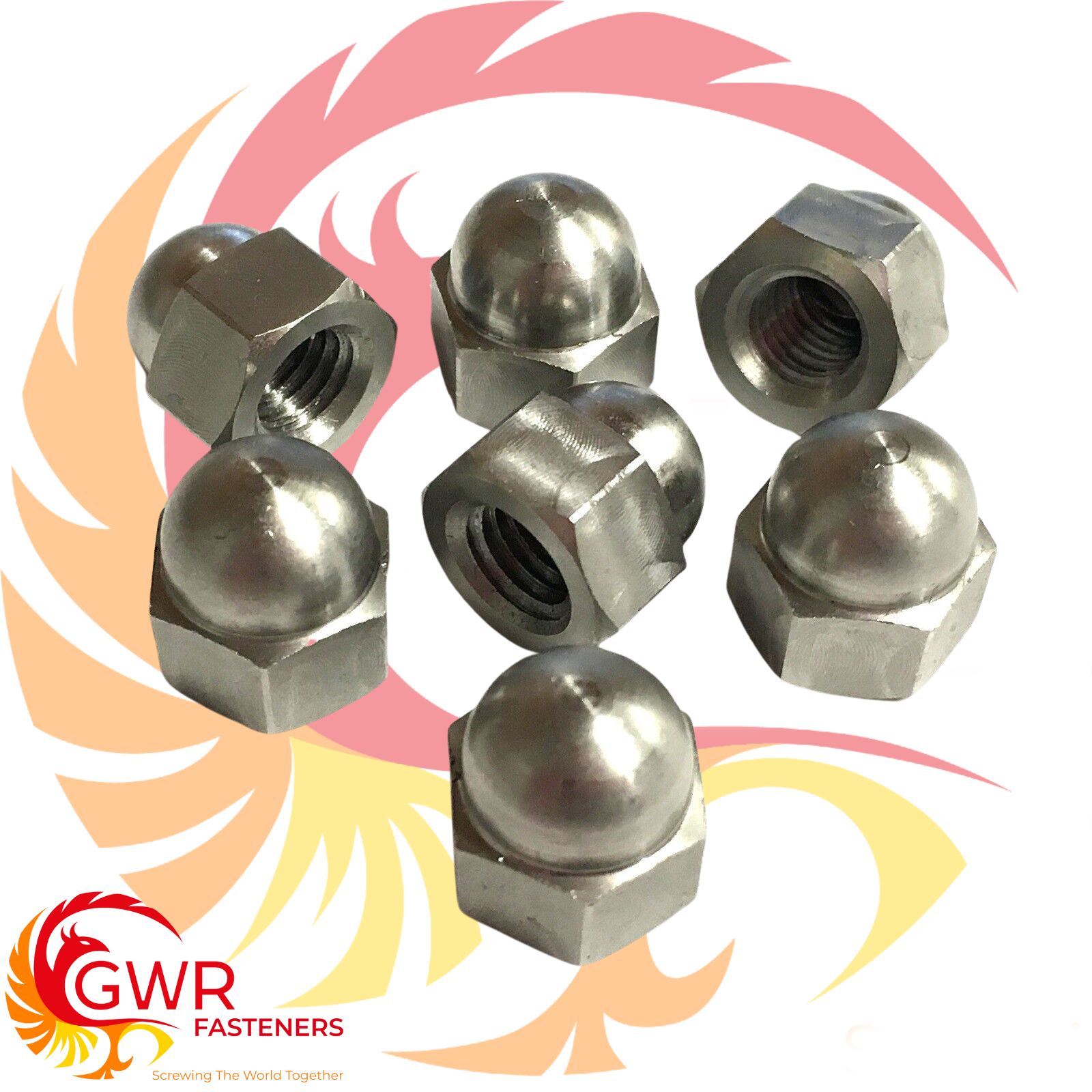 M7 / 7mm Metric Dome Nuts - 303 Stainless - British Made Nut - Domed ...