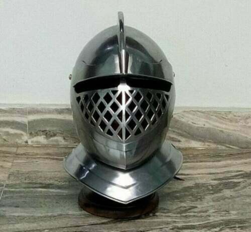 Medieval closed helmet Knight Armor wearable Larp Funta Armour Helmet ...