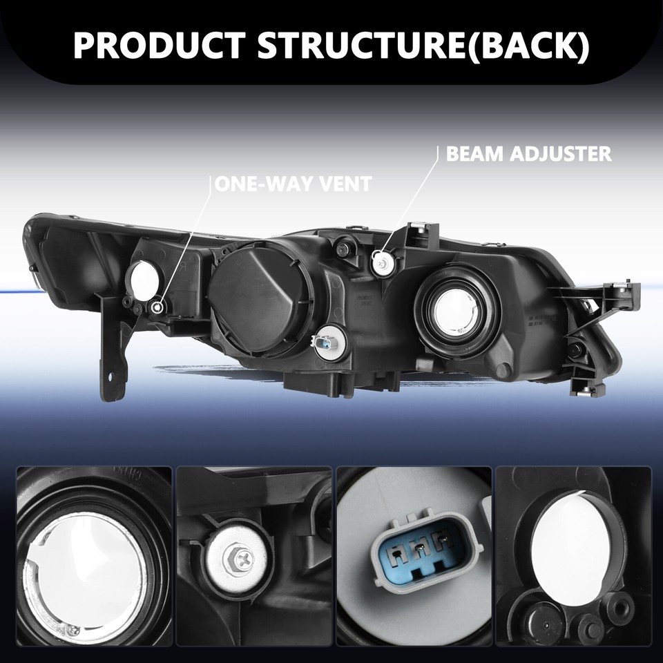 For 2004-2008 Acura TL Type-S Model HID Xenon Headlights Assembly Pair ...