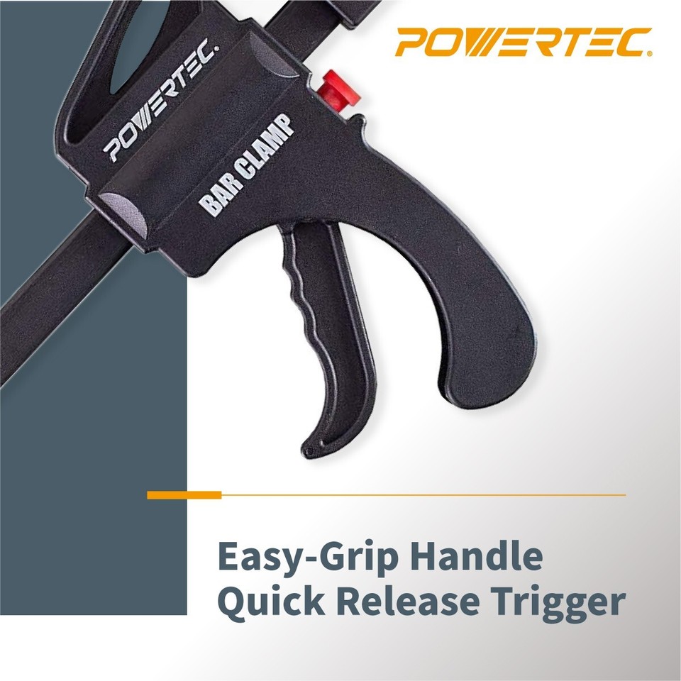 POWERTEC 71788 Quick Release Bar Clamps Set, 2pc 24 inch & 2pc 36 inch ...