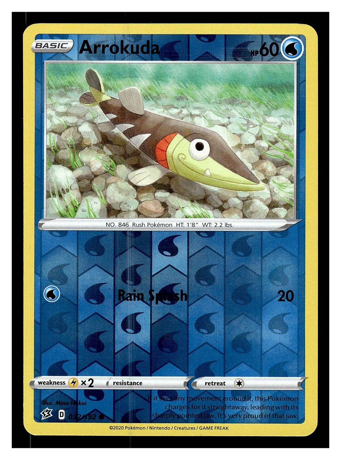 Pokemon Arrokuda 052/192 Rebel Clash Reverse Holo Common | eBay