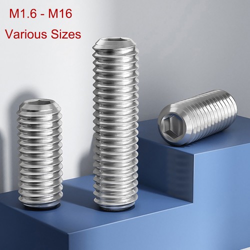 Cup Point Hex Key Socket Allen Set Screws A2 304 Stainless Steel M1.6 ...