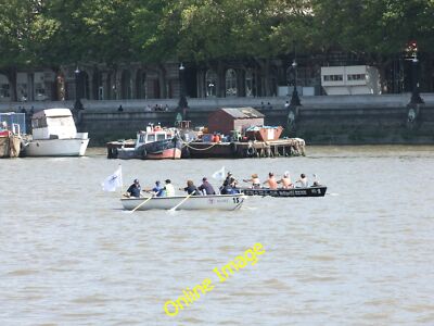 Photo 6x4 Rowing Boats in The Great River Race Westminster c2012 | eBay UK