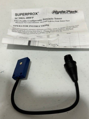 Hyde Park SC390A400FP Ultrasonic Sensor, Discrete, Flat Profile, 12-24 ...