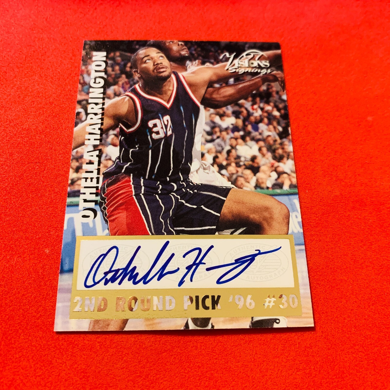 Othella Harrington ROOKIE AUTO Georgetown Hoyas/Houston Rockets 1997 ...