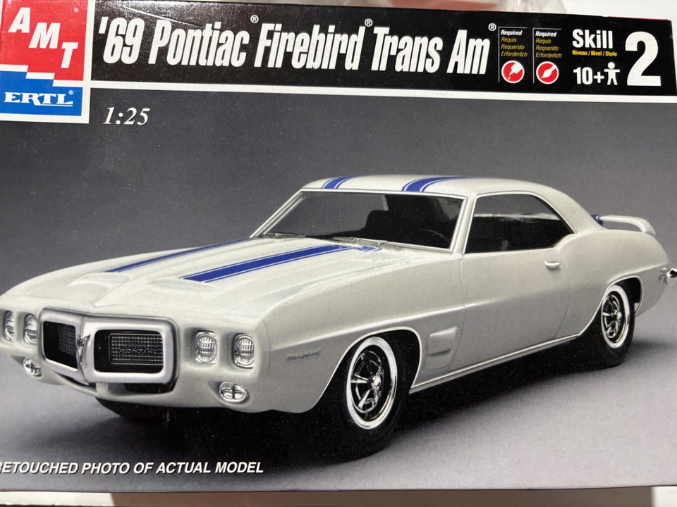 Model Car Parts - AMT 1969 Pontiac Firebird Body and Hood (Firebird ...