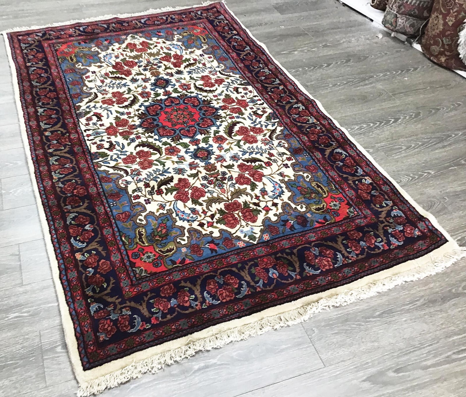 Wool Vintage Exquisite Hand-knotted Rug 4’10" X 7'1" (Bigar) | eBay