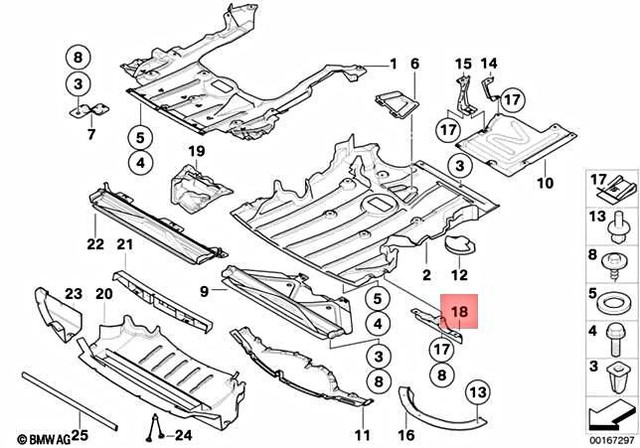 BMW 51757185798 Genuine OEM Factory Original Under Cover Deflector for ...