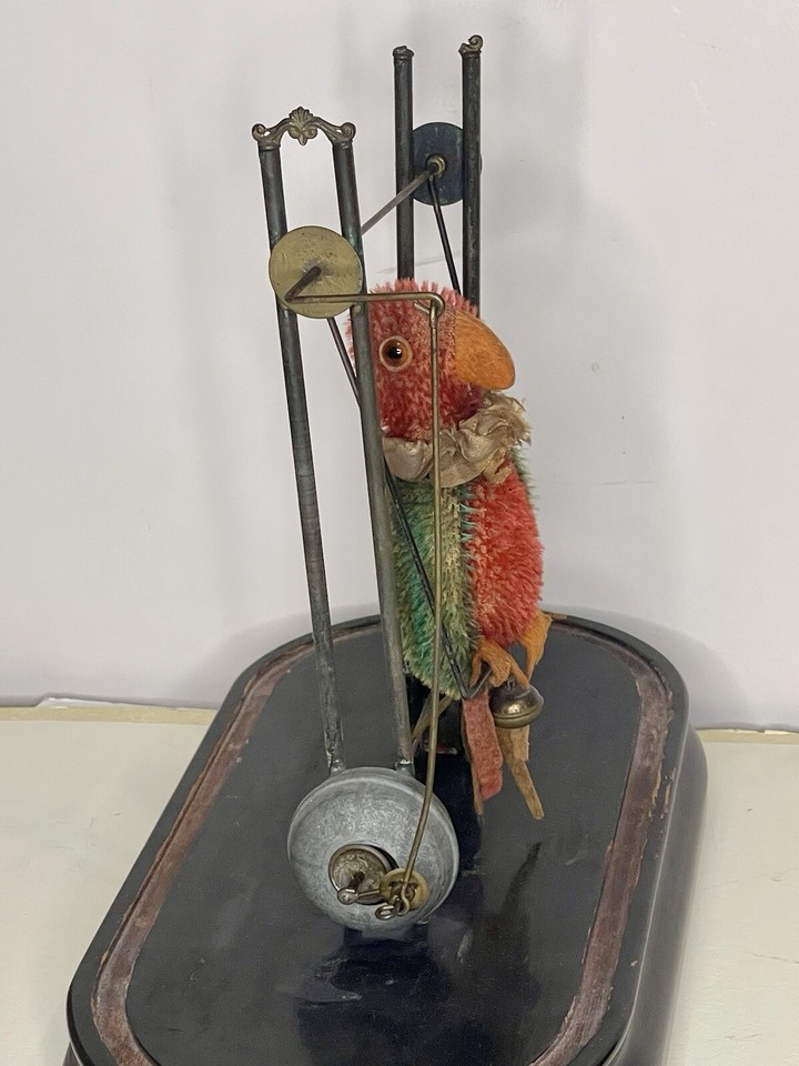 Antique AUTOMATON CLOCKWORK TOY PARROT Mechanical Windup | eBay