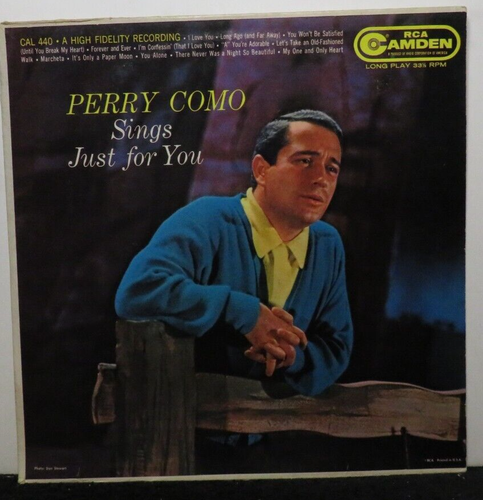 PERRY COMO SINGS JUST FOR YOU (VG+) CAL-440 LP VINYL RECORD | eBay