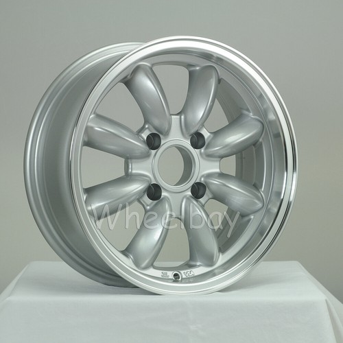 4 ROTA WHEEL RB 15X6 25 4X108 R SILVER ALFA ROMEO SUNBEAM TIGER 13.5 ...