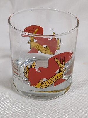 Red Eagle Distillery Ohio Bourbon 3 1/8" Tumbler Glass Advertising ...