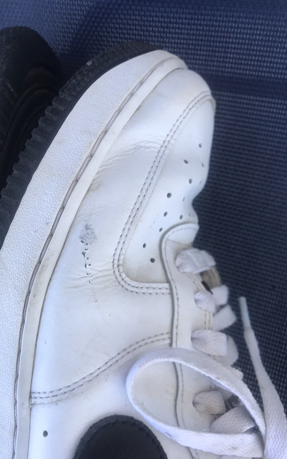 Vintage Nike Air Force 1 Low White Leather Shoes CT78… - Gem