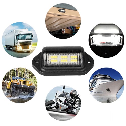 4Pcs LED License Plate Tag Light 6 SMD Lamp Universal for Truck SUV ...