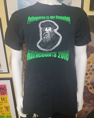 VTG Pythagoras Is My Homeboy Mathcounts 2006 T Shirt Large Math ...