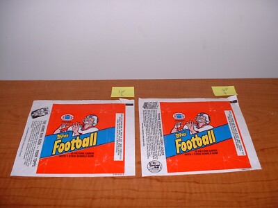 (2) 1982 TOPPS FOOTBALL EMPTY WAX PACK WRAPPERS NO FOOTBALL CARDS | eBay