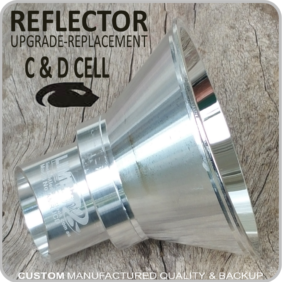 MAGLITE UPGRADE PARABOLIC REFLECTOR FLASHLIGHT TORCH C & D SIZE ...