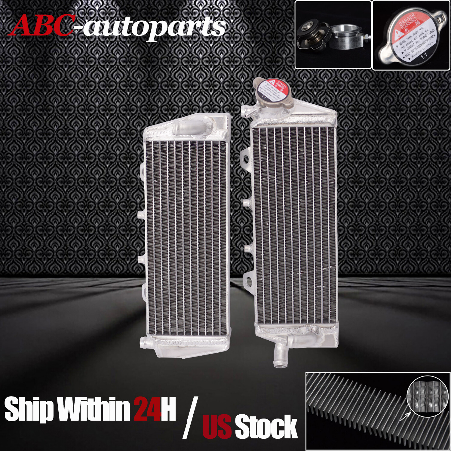 Radiators For 13-18 KTM SX125 300 XCW 150 250 300 SXF 250 350 450 EXC-F ...