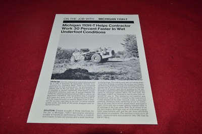Michigan 110H-T Elevating Scraper Dealers Brochure RPMD | eBay
