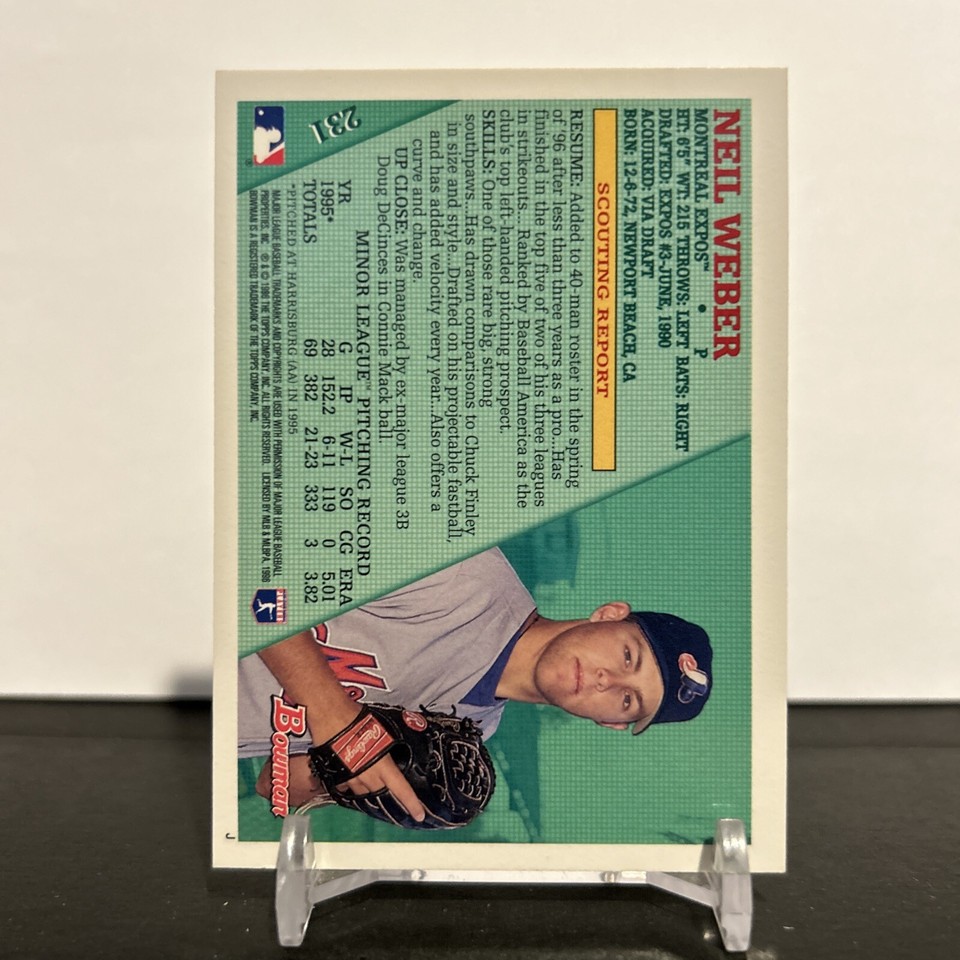 1996 Bowman Foil Neil Weber Expos 1st Bowman #231 | eBay