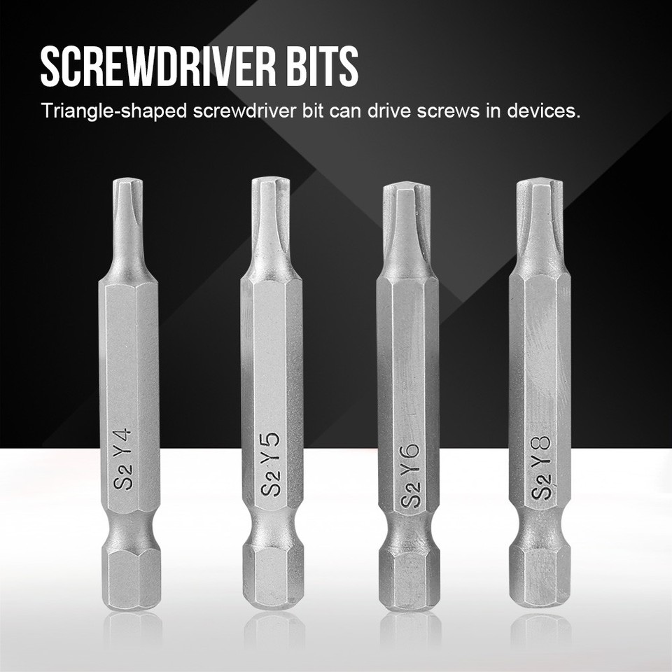 Durable 4Pcs Triangle Y Shape 1/4'' Hex Magnetic Screwdrivers for Home ...