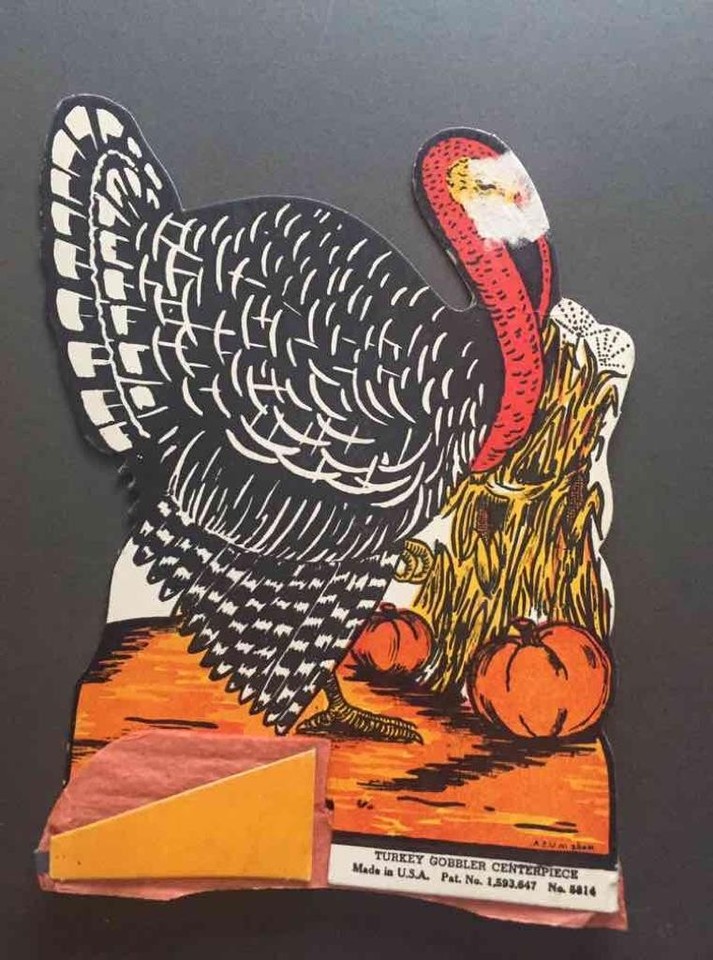 Lot of Vintage Thanksgiving Die Cut Cutout Decorations Holiday Turkey ...