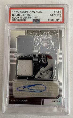 CeeDee LAMB 2020 Obsidian RPA ROOK PATCH Auto 58/150 Dallas Cowboys RJI ...