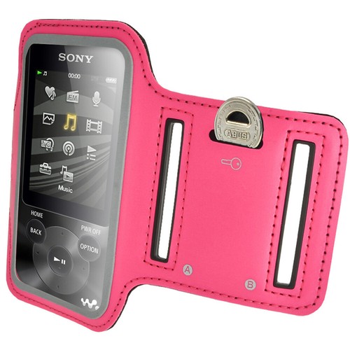 Pink Anti-Slip Reflective Neoprene Armband for Sony Walkman NWZ-E585 ...