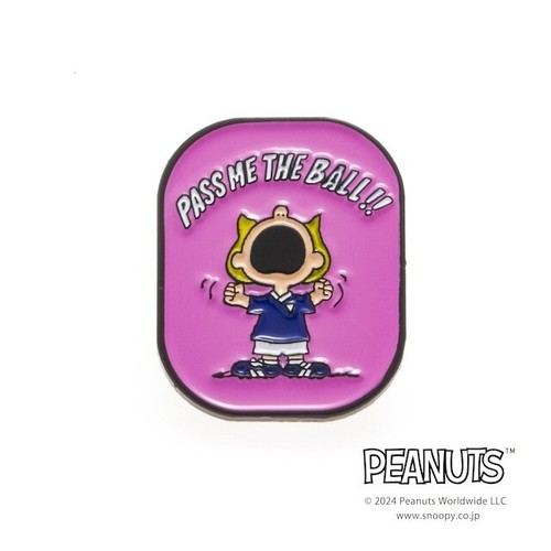 Peanuts Snoopy Sally Brown PASS ME THE BALL Lapel Pins Brooch Japan ...