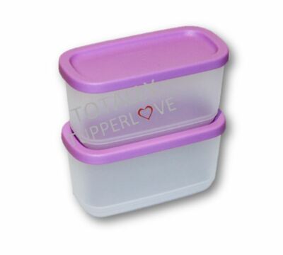 Tupperware 2 Square Rounds Set Mini Rectangles Basic Brights Light ...