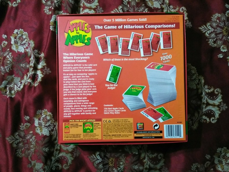 Apples To Apples Board Game By Mattel | eBay