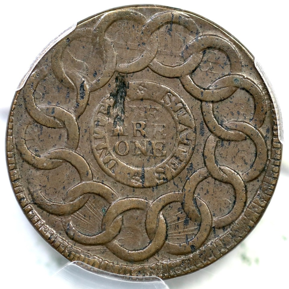 1787 N 11-B R-4 PCGS AU 58 Fugio Cent Colonial Copper Coin | eBay