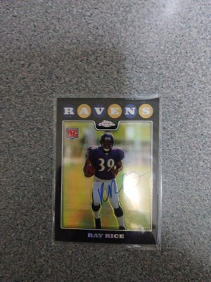 Ray Rice Signed In Person 2008 Topps Chrome Rookie Refractor Ravens ...