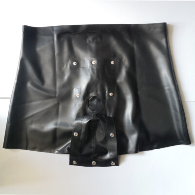 Latex Shorts with Codpiece Crotch Hole Back Zipper Rubber Panties 0.4mm ...