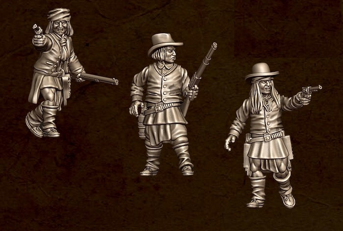 28mm Wild West Miniatures Apache Gang Set of 7 Dead Man's Hand, Fistful ...